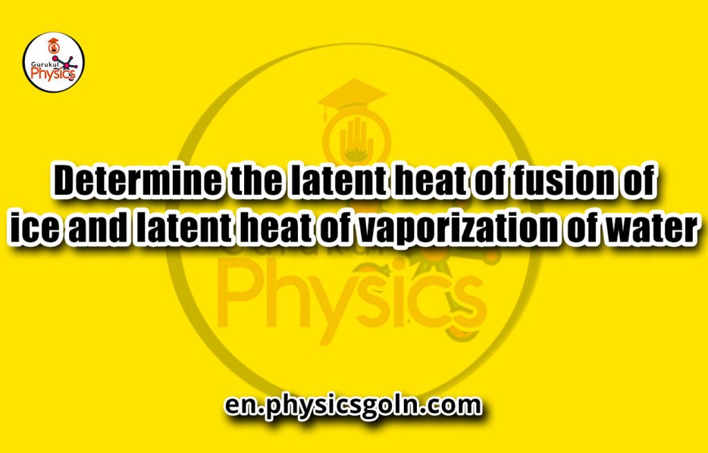 Determine the latent heat of fusion of ice and latent heat of ...